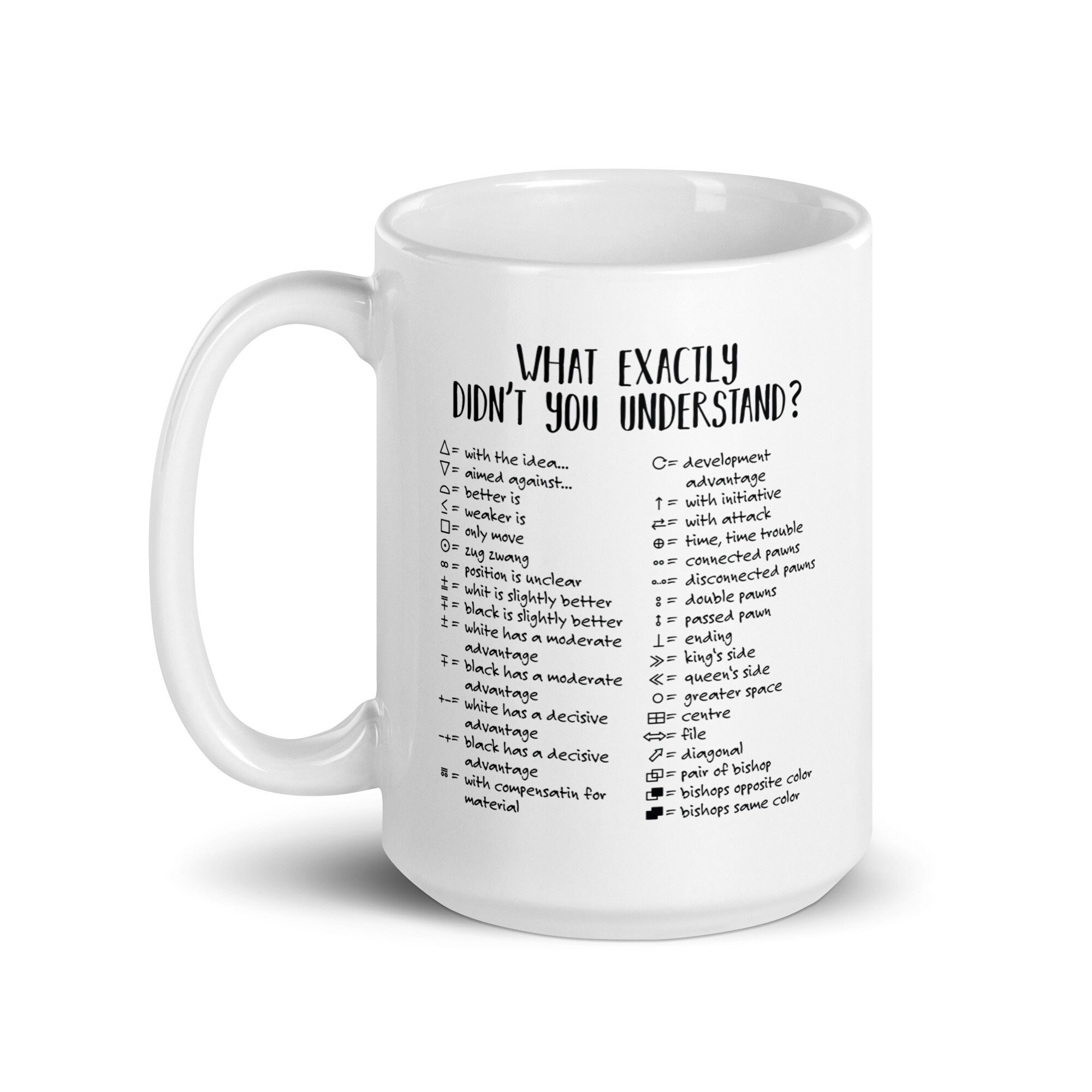 Chess Player Mug Chess Symbols Mug Chess Player Gift Chess - Etsy