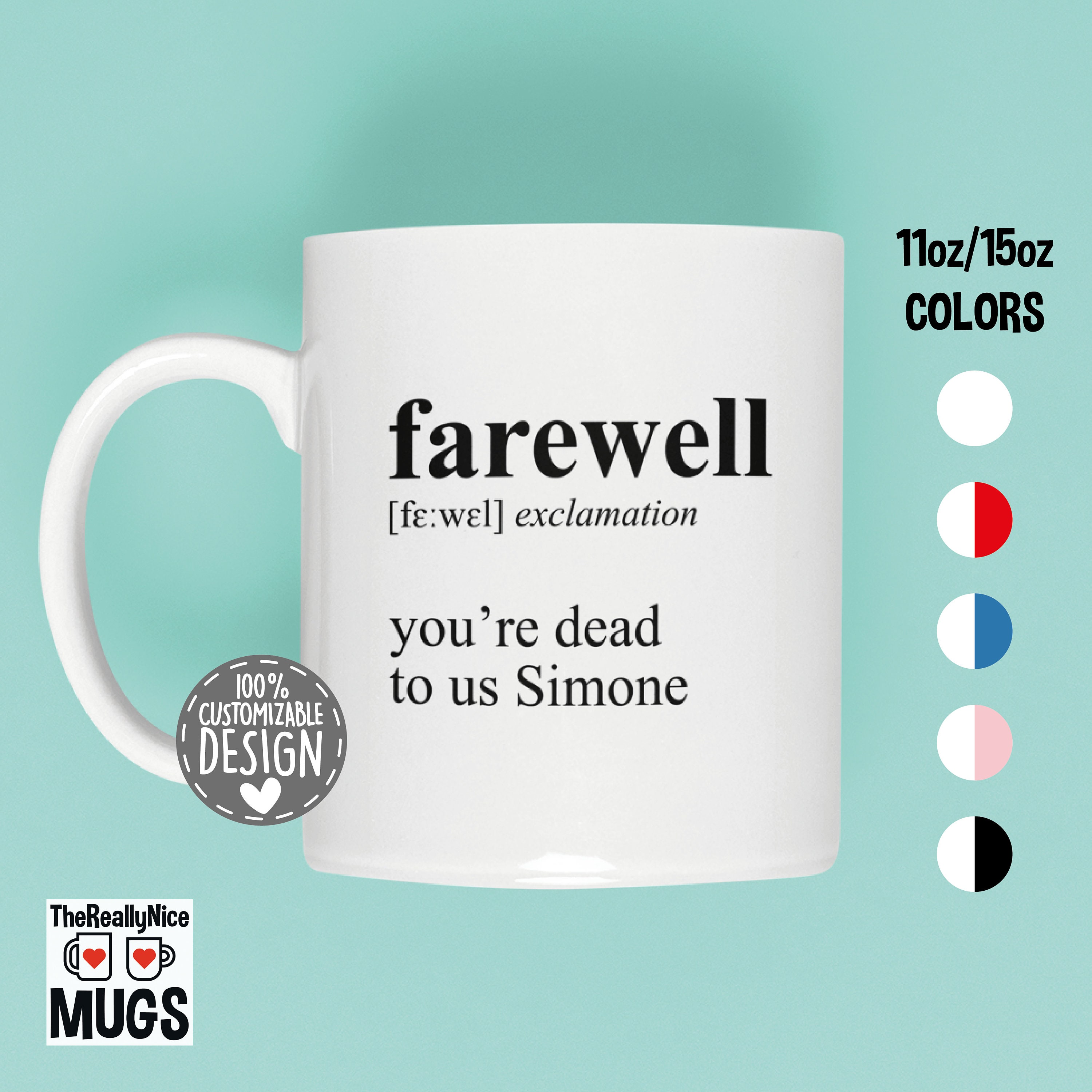 Farewell Mug Good Bye Co-worker Gift Leaving Colleague Mug - Etsy