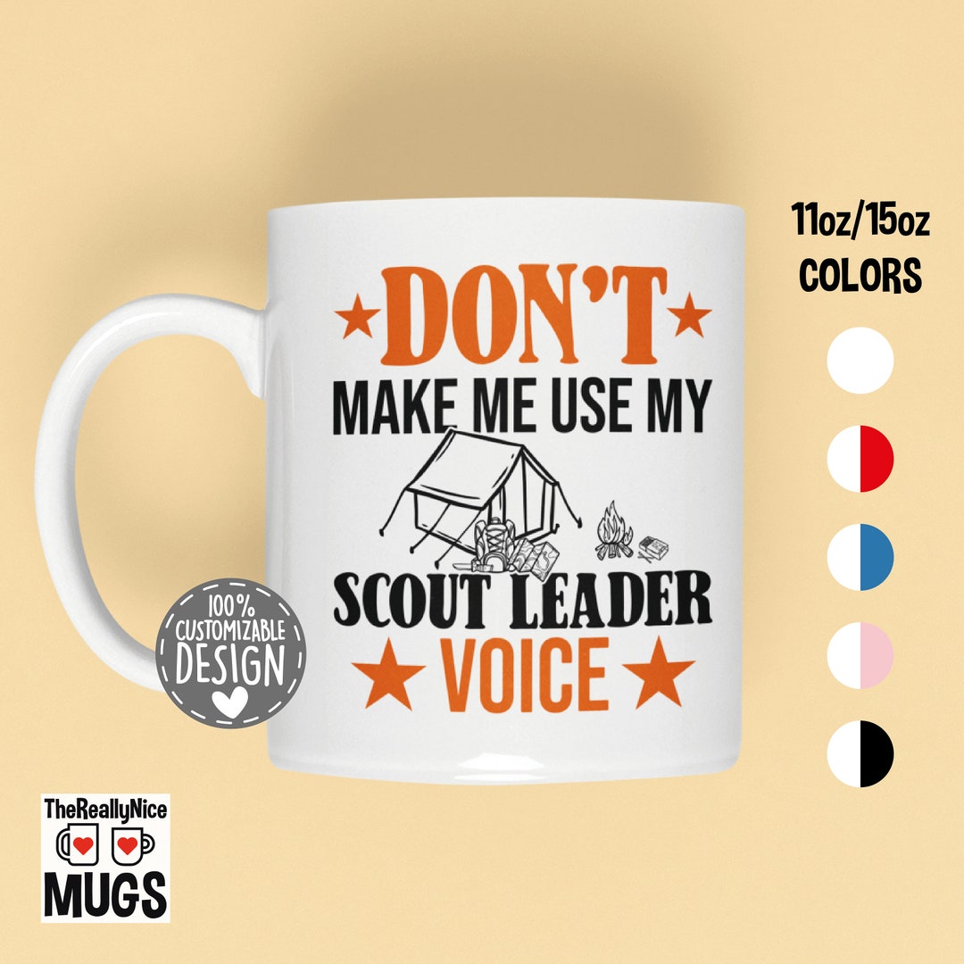 Funny Scout Leader Mug | Scouting Tea Cup, Scout Leader Gift, Scout ...