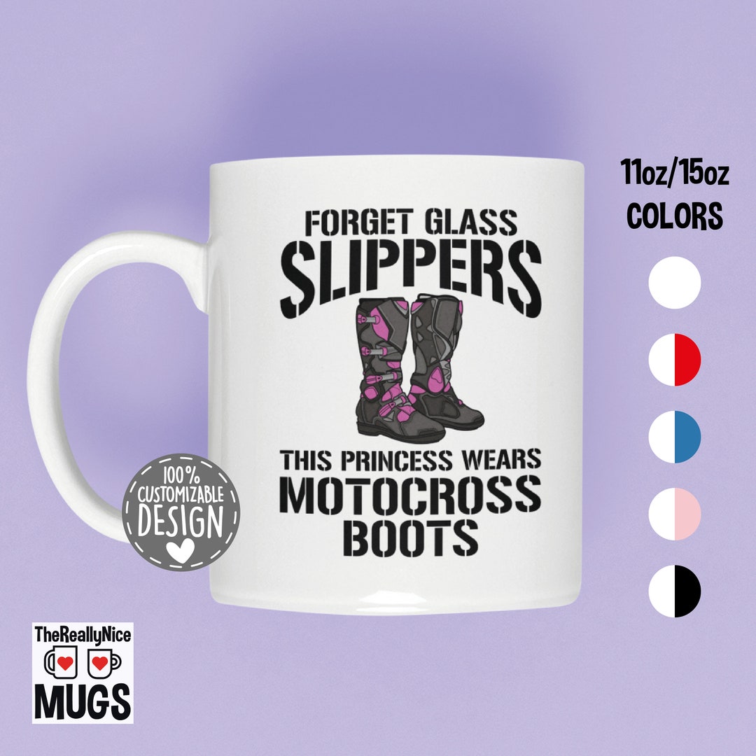 Female Motocross Rider Mug Motocross Gift, This Princess Wears ...