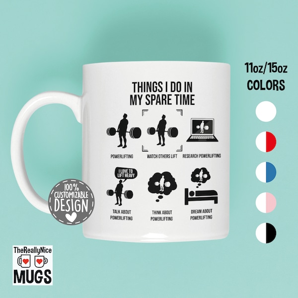 Weightlifting Mug - Etsy