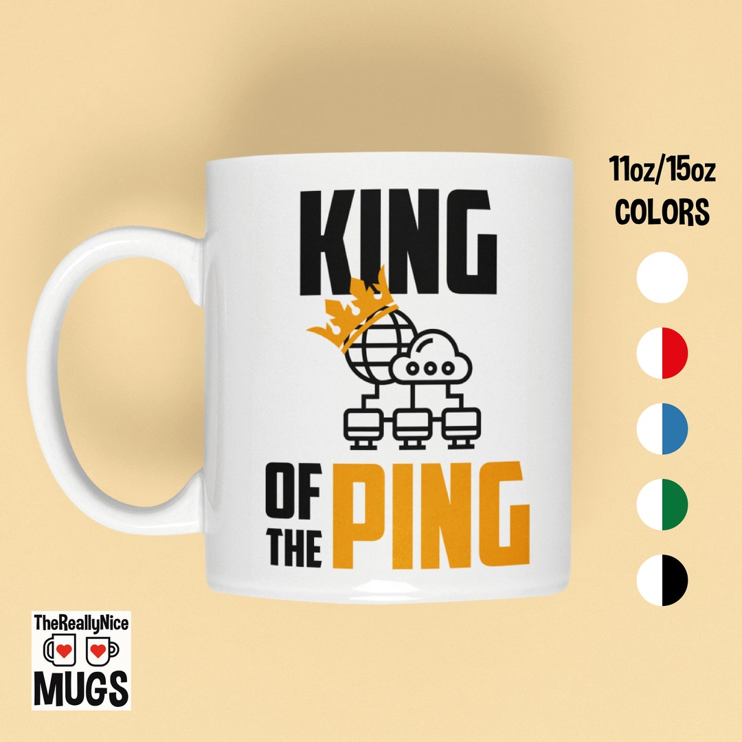 Network Admin Mug Infinite Loops King of the Ping, Essential Coffee Mug ...