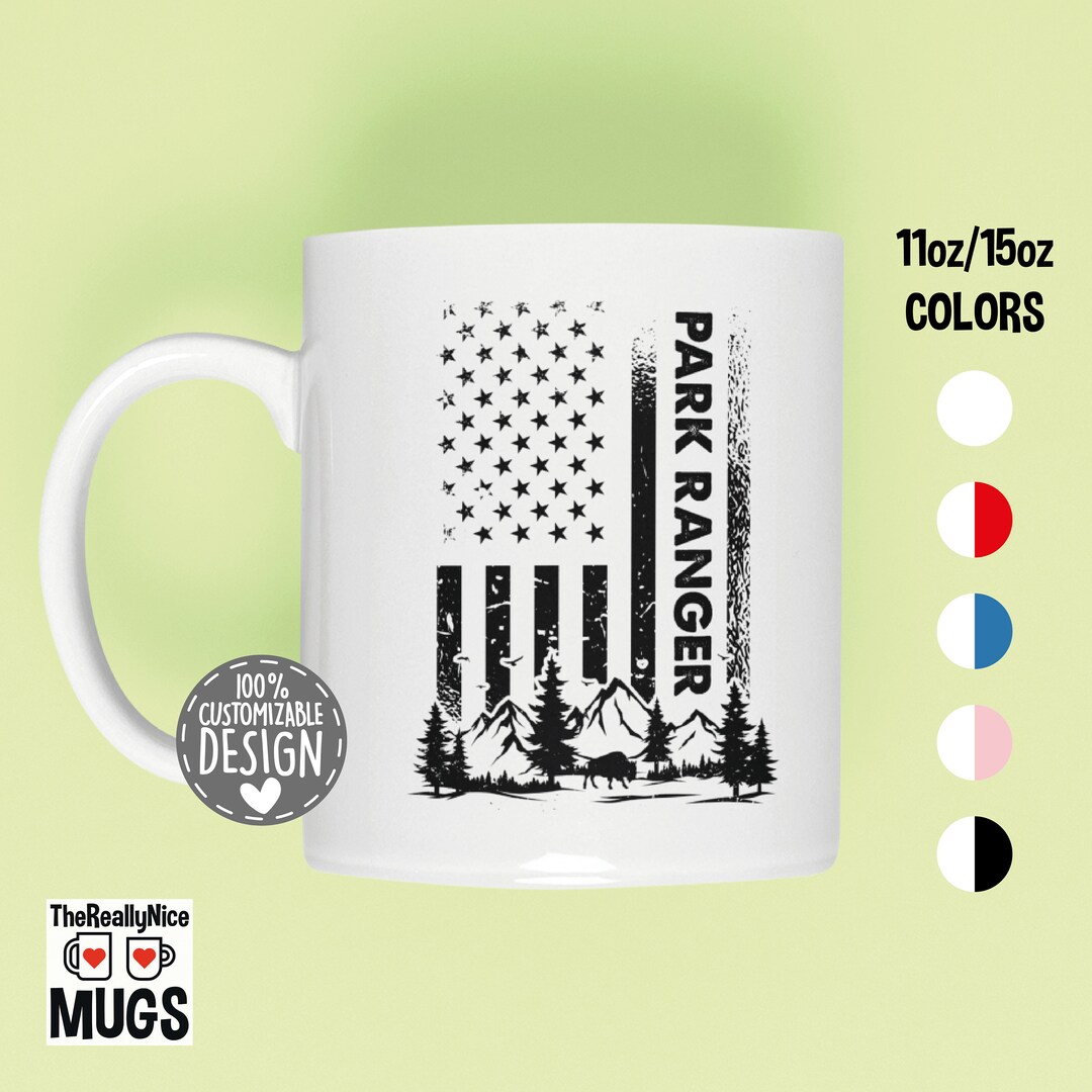 American Park Ranger Mug Forest Ranger Gift, US Park Warden Tea Cup ...