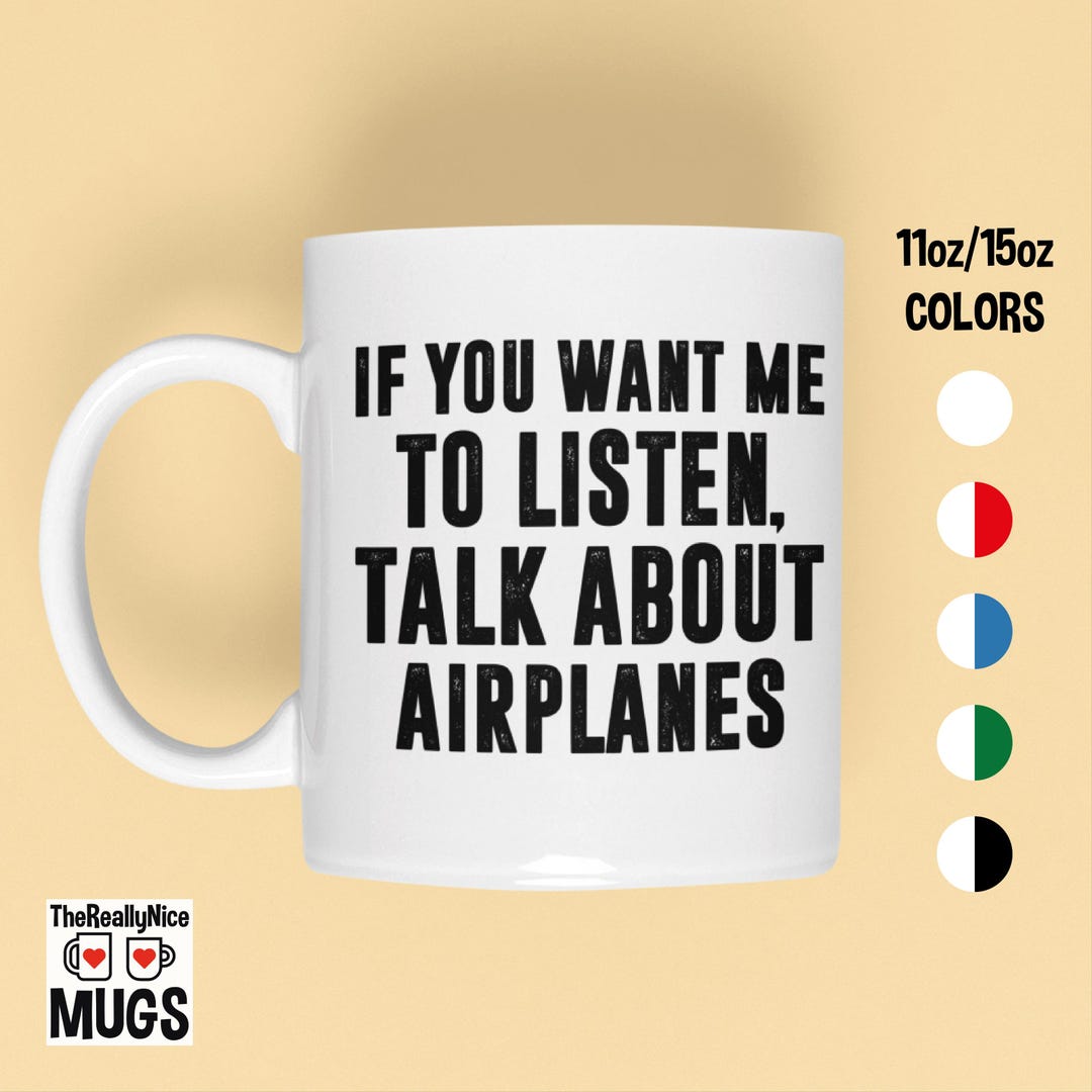 Airplane Mug | Aviation Enthusiast Gift, Aerophile Tea Cup - Etsy