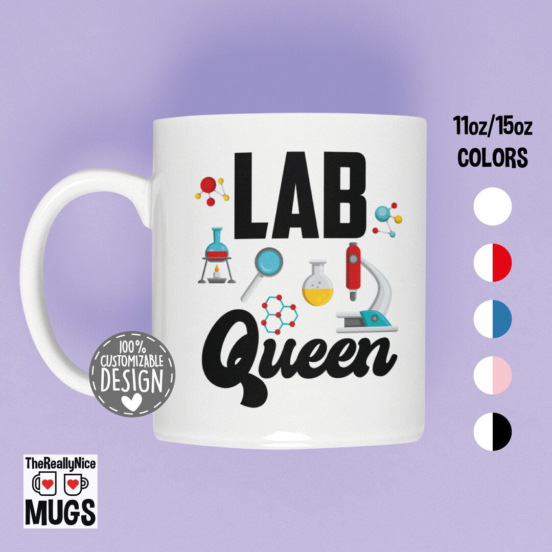 Chemistry Mug for Women Lab Queen, Chemistry Teacher Cup, Science Mug, Female Lab Tech Mug ...