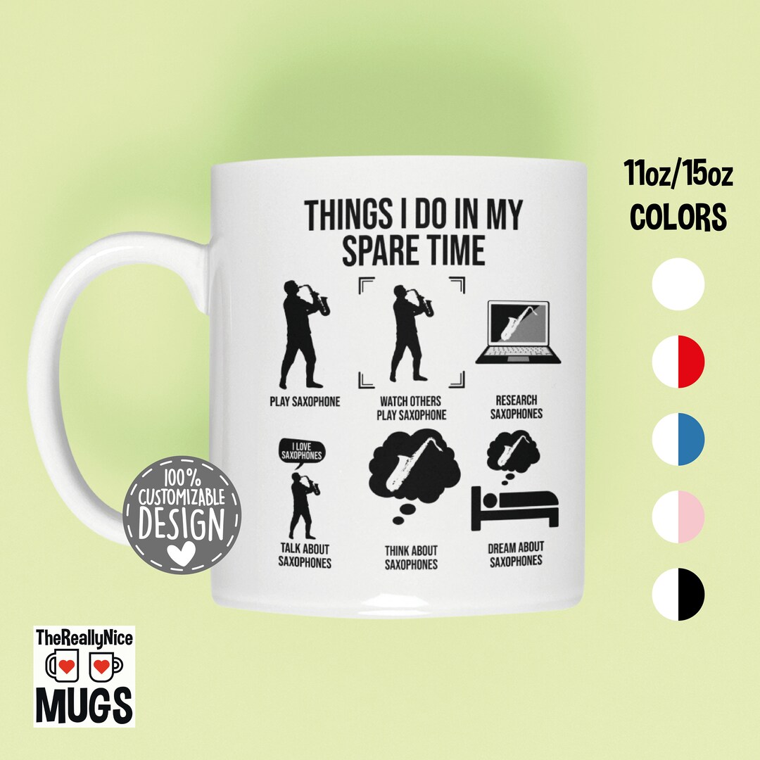 Saxophone Player Mug Jazz Soloist Gift Stylish Sax Musician - Etsy