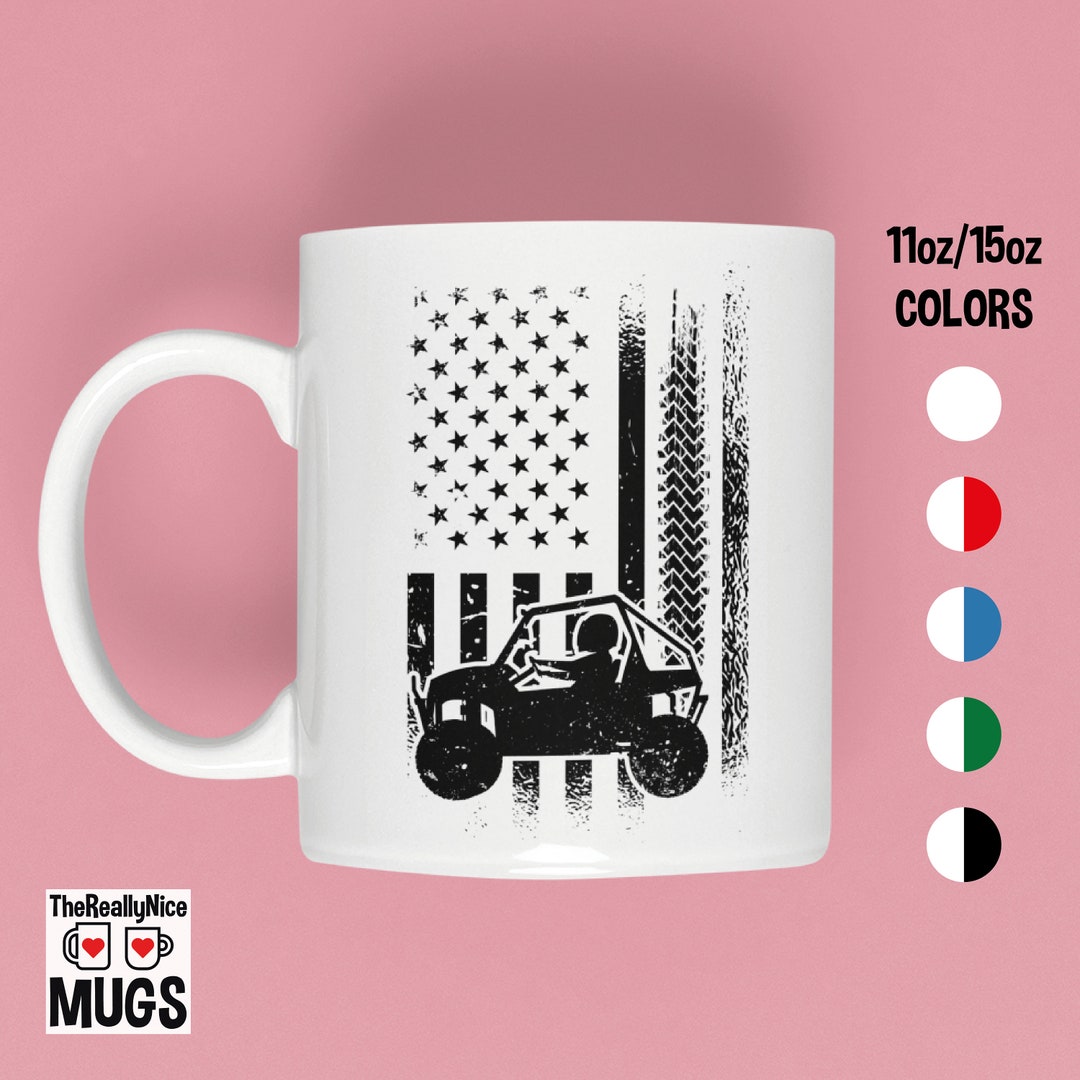 US Flag UTV Mug Off-road Adventure Tea Cup Utility Terrain Vehicle ...