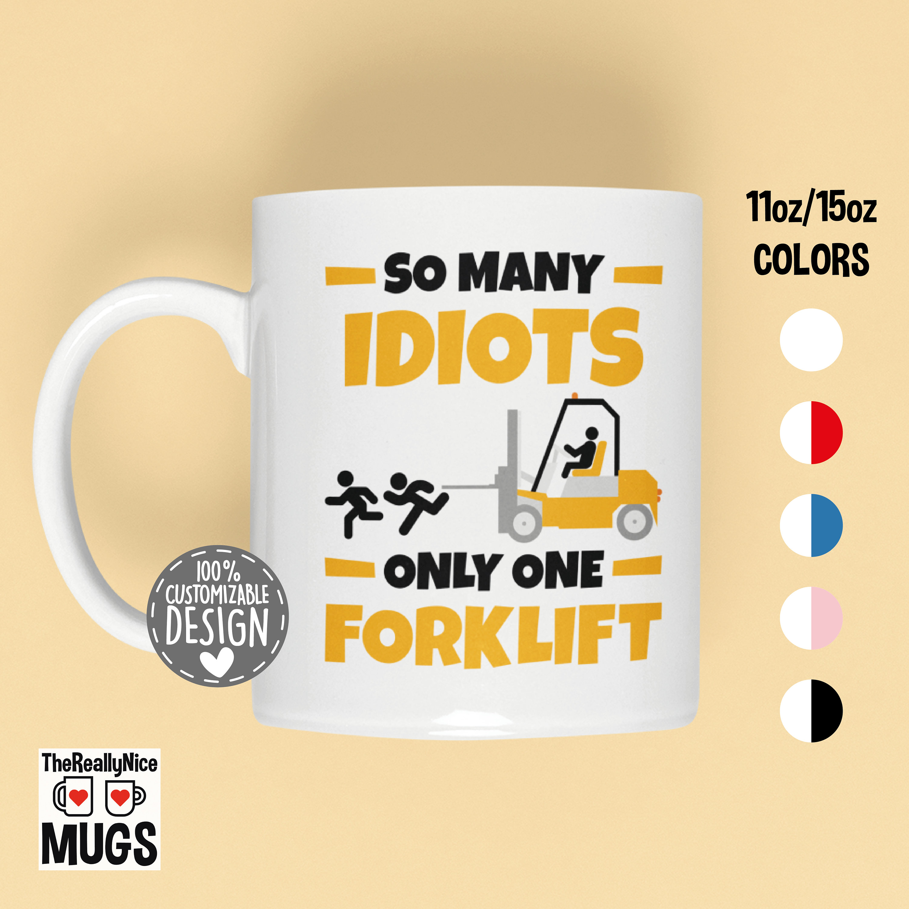 Forklift Operator Mug Forklift Driver Gift, Construction Site Worker ...