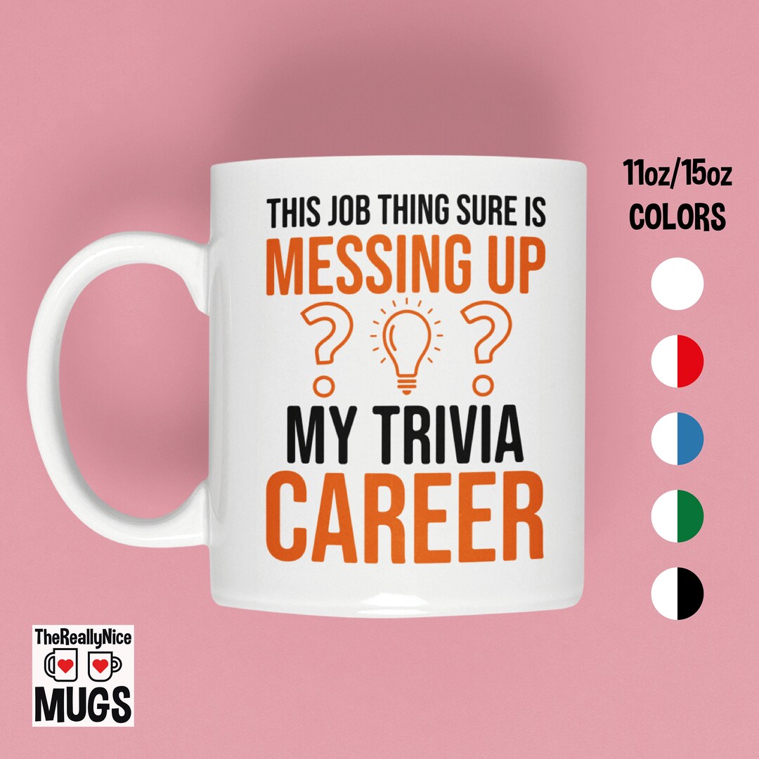 Funny Trivia Coffee Mug | Quiz Lover Gift - Etsy