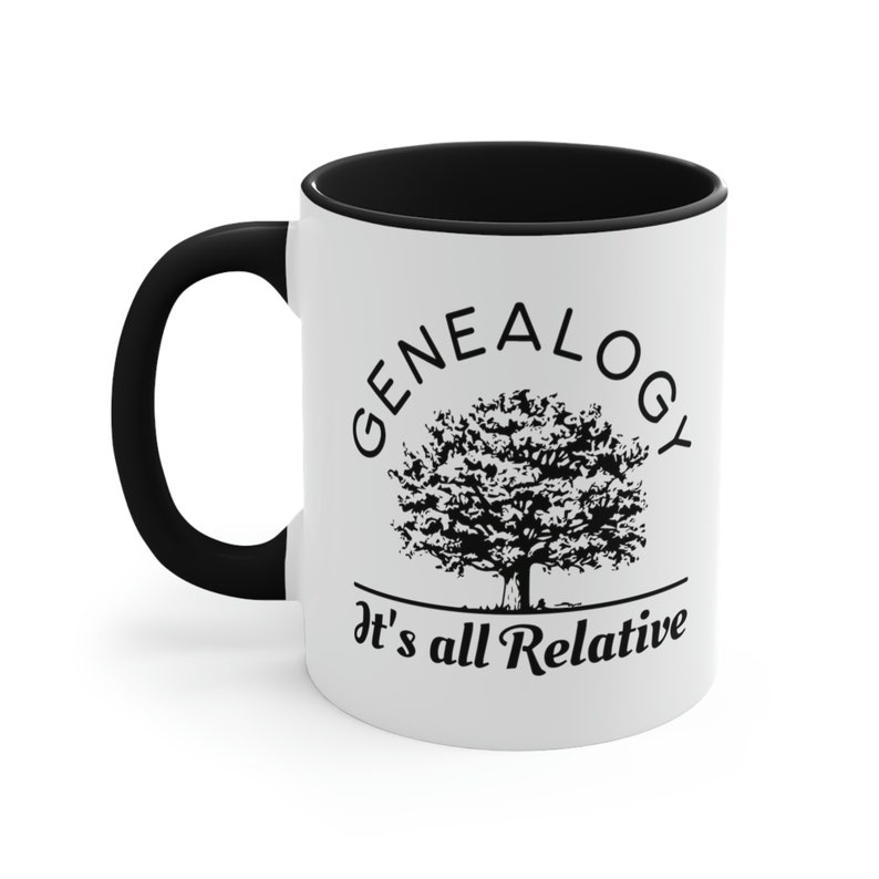 Genealogy Mug | It's All Relative, Family Tree Coffee Cup - Etsy