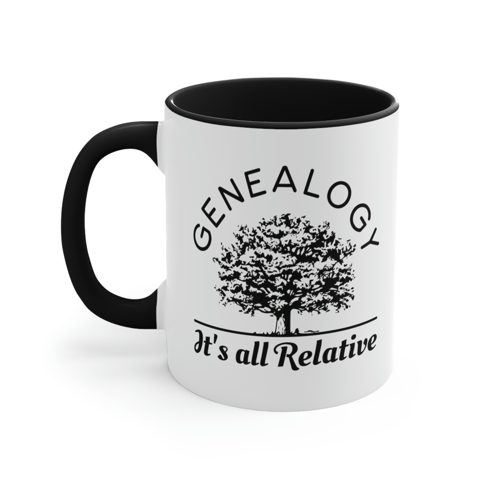 Genealogy Mug | It's All Relative, Family Tree Coffee Cup - Etsy