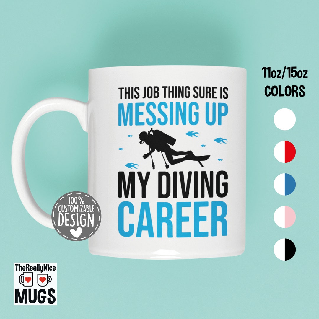 Scuba Diver Mug | Scuba Diving Gift, Under Water Sports Tea Cup, Dive ...