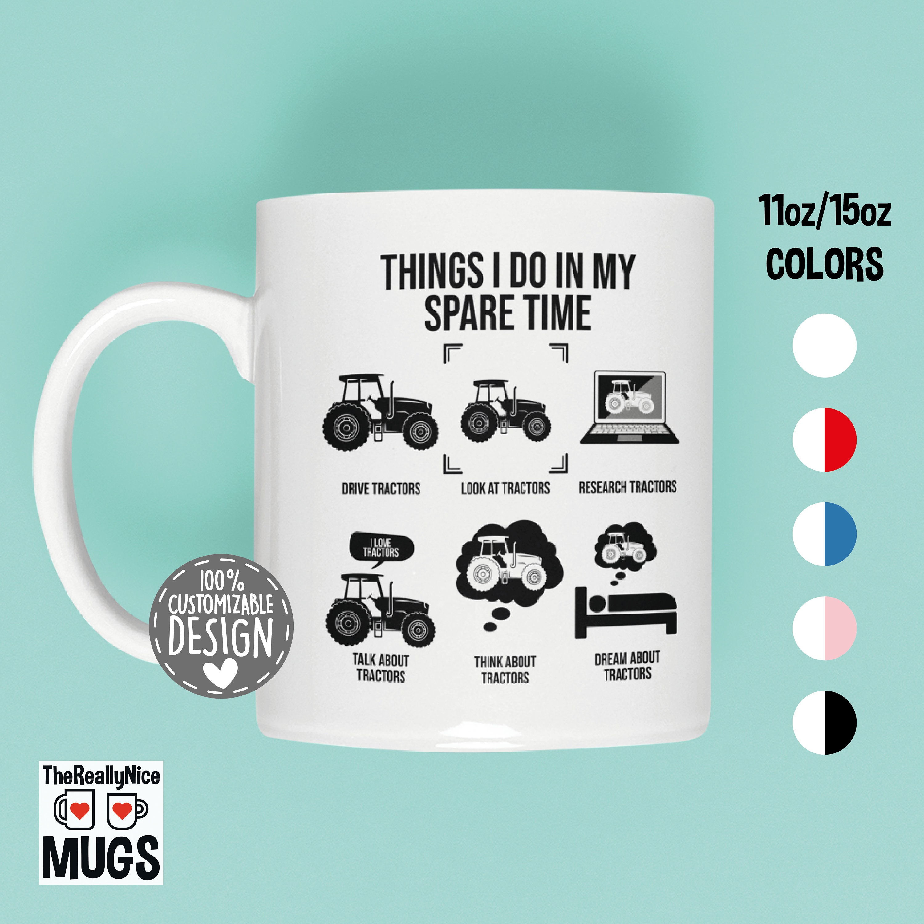 Funny Tractor Mug Farming Mug, Farmer Gift, Tractor Lover Cup, Farmer ...