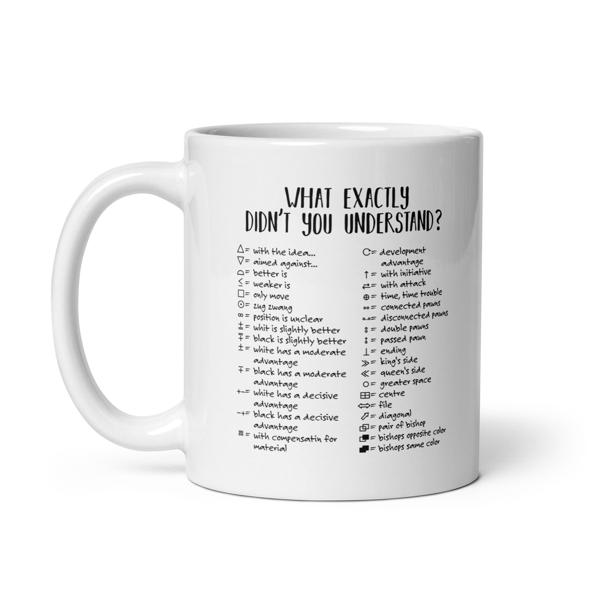 Chess Player Mug Chess Symbols Mug Chess Player Gift Chess - Etsy