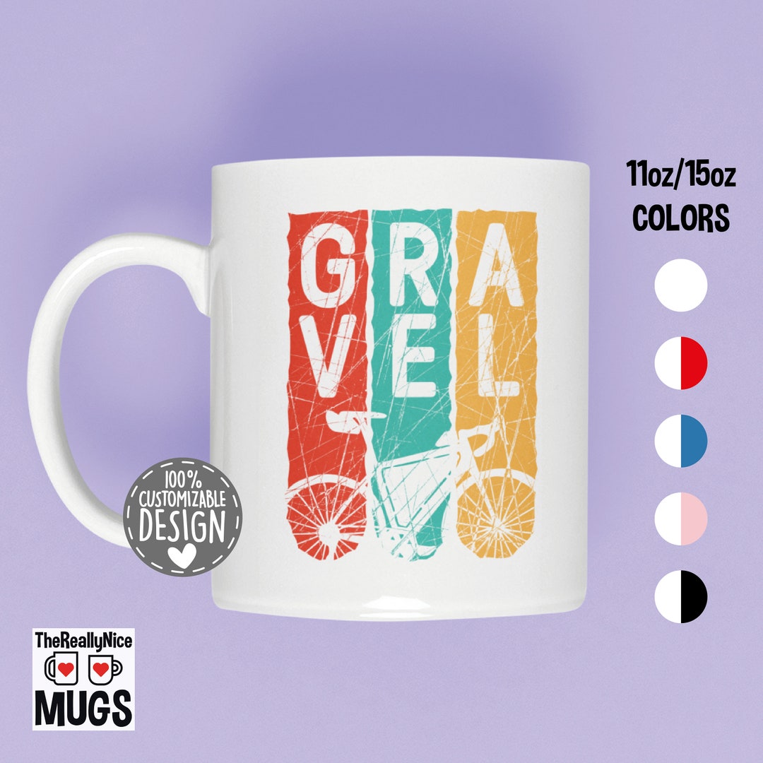 Vintage Gravel Bike Mug Bikepacking Mug, Cyclocrosser Gift, Bicycle ...
