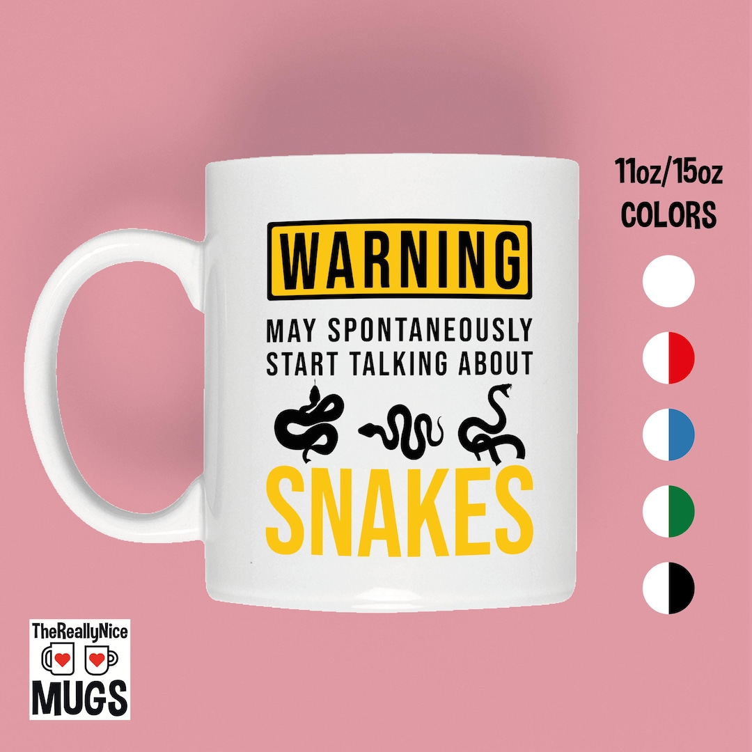 Funny Warning Snake Talk Mug for Snake Lovers, Great Gift Idea for ...