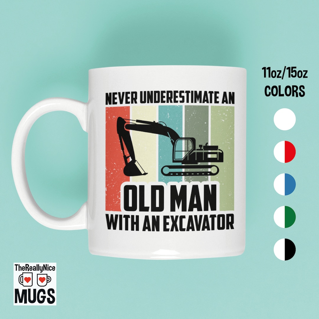 Excavator Mug Funny Construction Worker Gift, Excavator Operator Tea ...