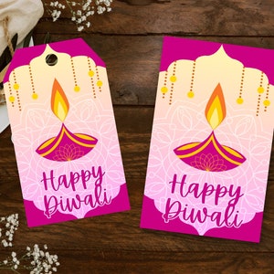 Happy Diwali Gift Tags, Printable Deepawali Gift Tags, Diwali Rangoli ...