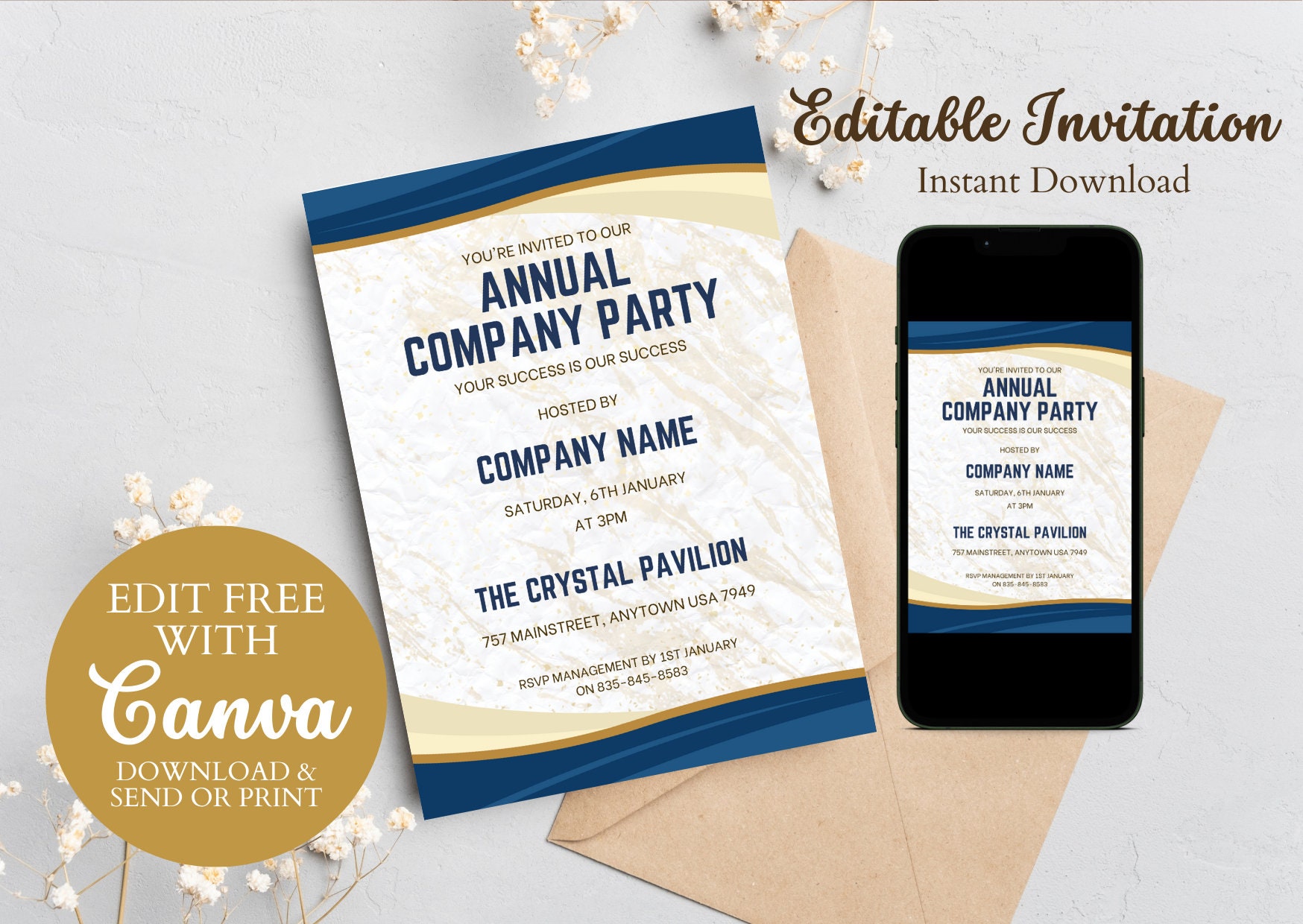 Annual Company Party Invitation Grateful for You Invitation Staff Work ...