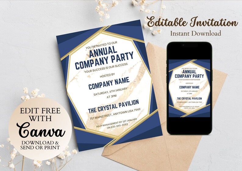 Company Party Invitation: Employee Appreciation Event (digital Download ...