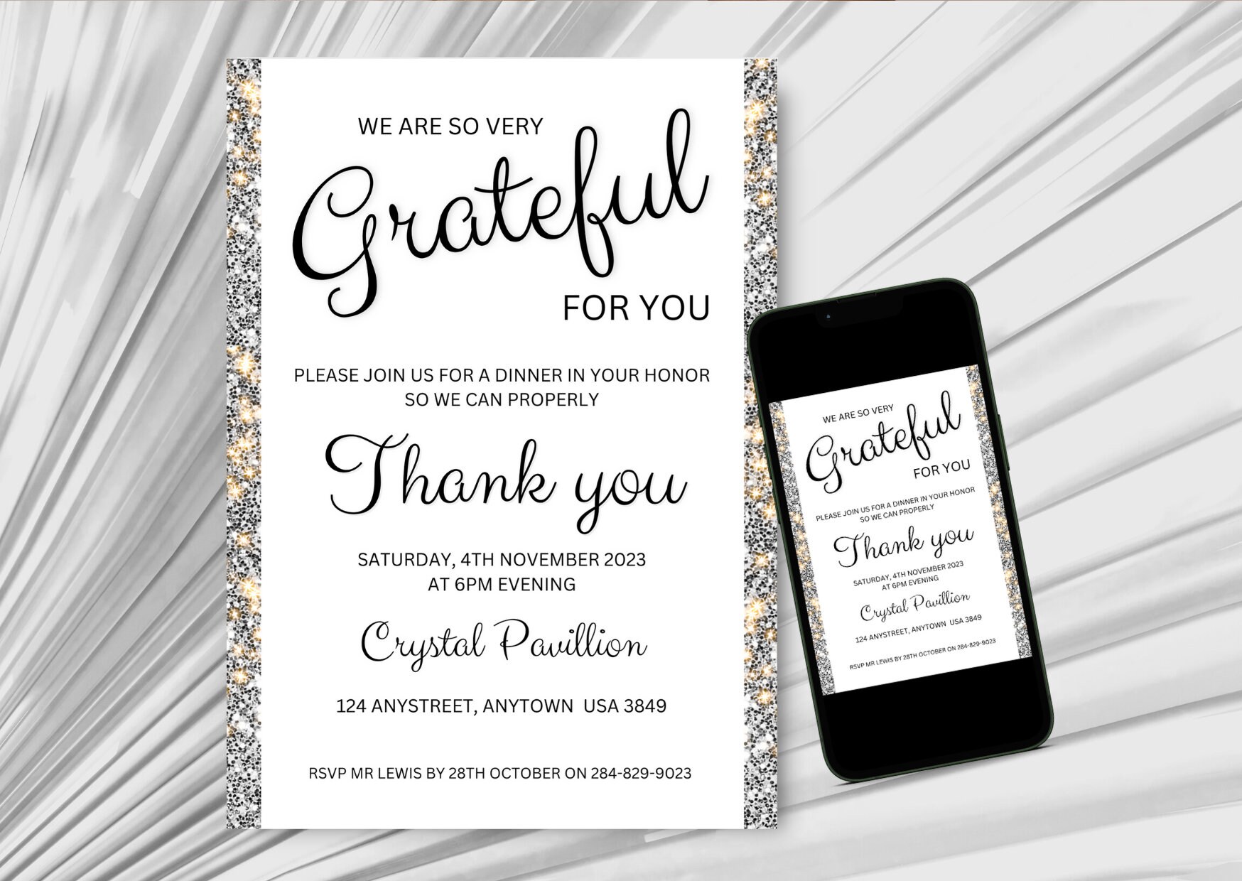 Modern Client Appreciation Invitation, Grateful for You Invitation ...