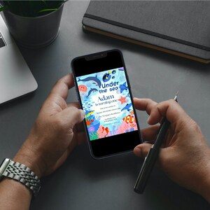 Editable Under the Sea Birthday Invitation, Editable Sea Creatures Text ...