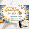 Gateful for You Fall Appreciation Invitation Teacher Staff Invite ...