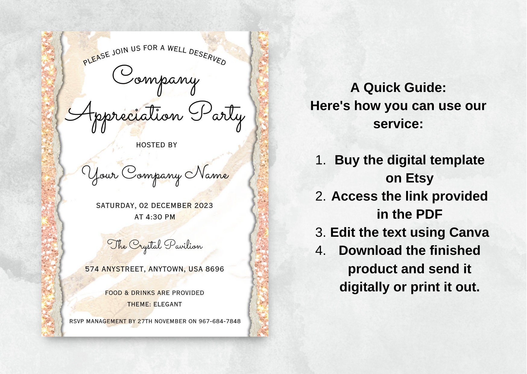 Modern Client Appreciation Invitation, Grateful for You Invitation ...