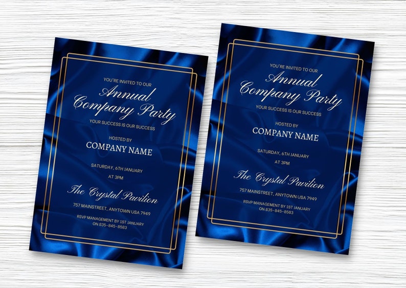 Corporate Party Invitation: Elegant Company Event Invite (digital ...