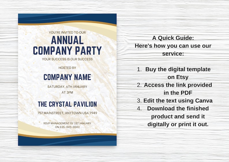 Annual Company Party Invitation Grateful for You Invitation Staff Work ...