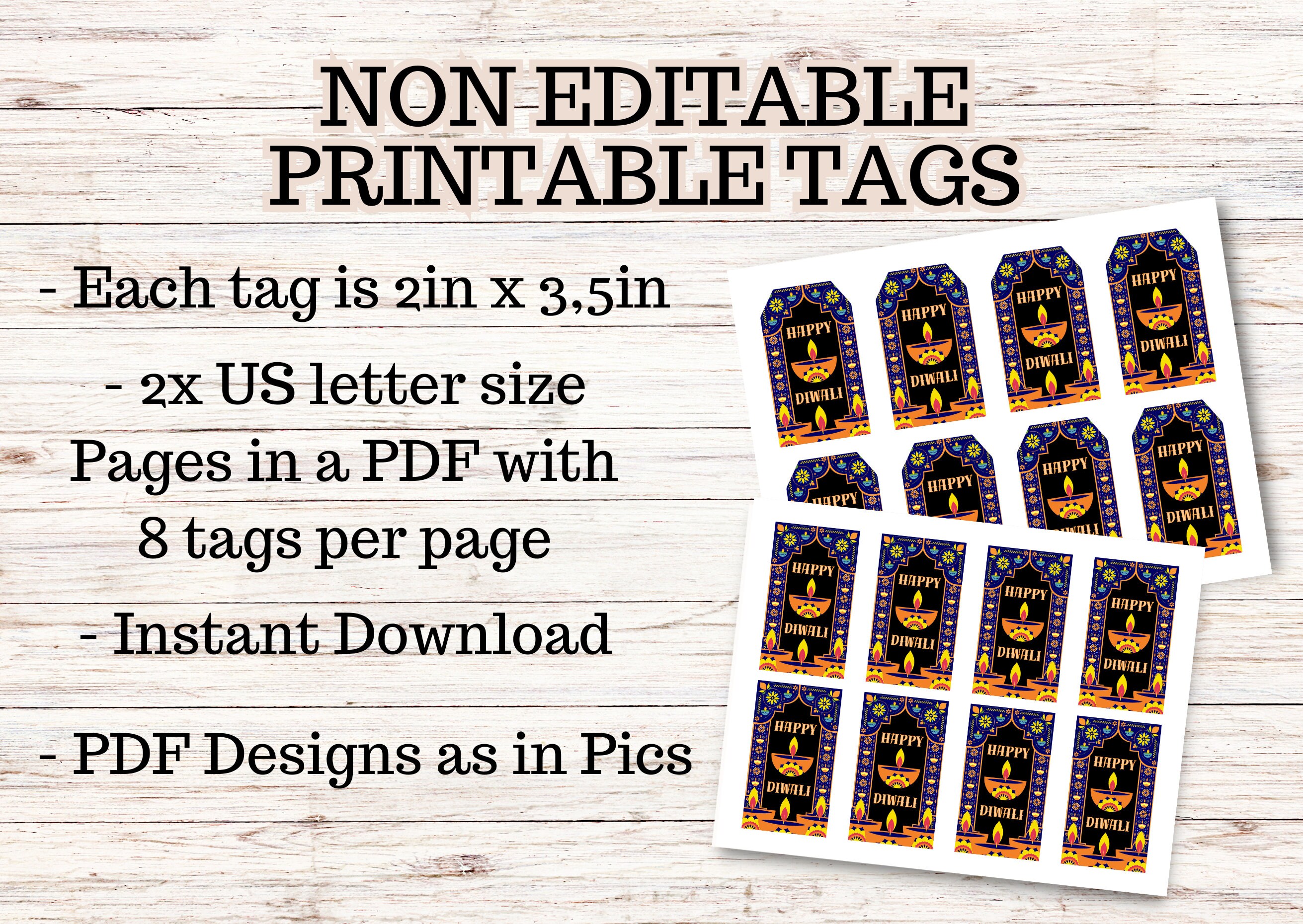 Happy Diwali Gift Tags Printable Deepawali Gift Tags Diwali - Etsy