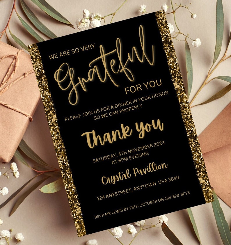 Modern Client Appreciation Invitation Grateful for You Invite Staff ...