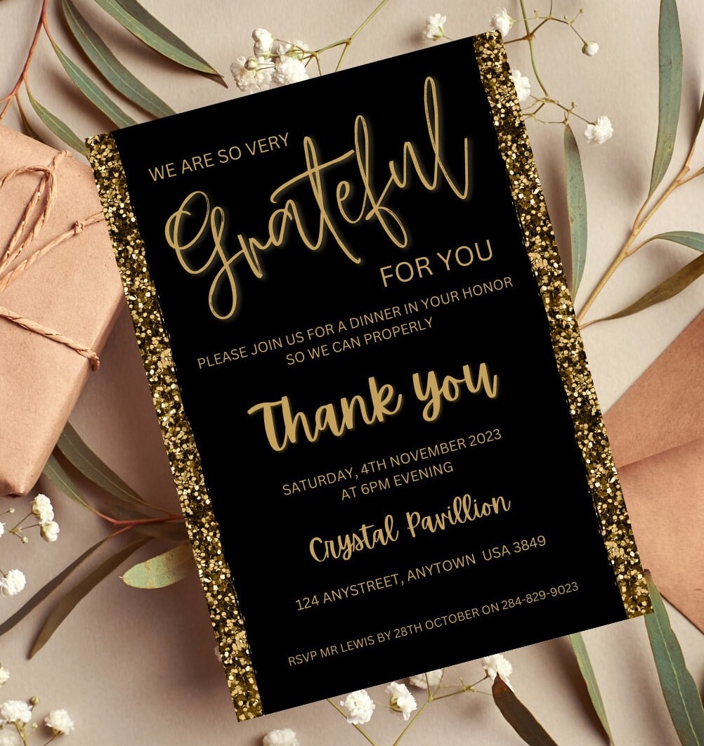 Modern Client Appreciation Invitation Grateful for You Invite Staff ...