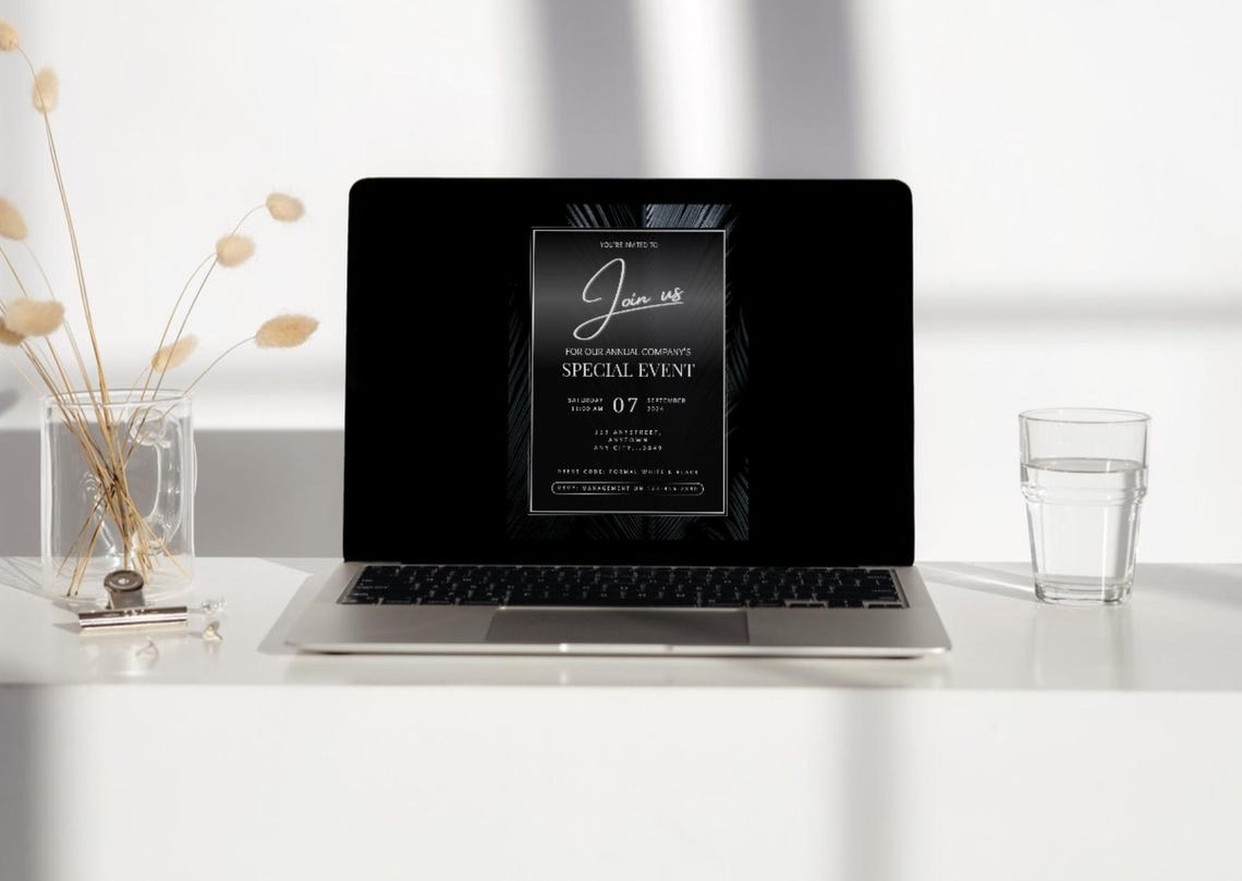 Corporate Event Invitation: Modern Company Party Invite (digital ...