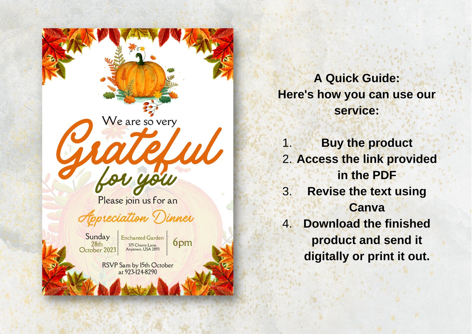 Fall Appreciation Invitation Grateful for You Teacher Staff Invitation ...