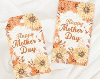Happy Mother's Day Tag, Floral Mother's Day Tags, Printable Mothers Day ...