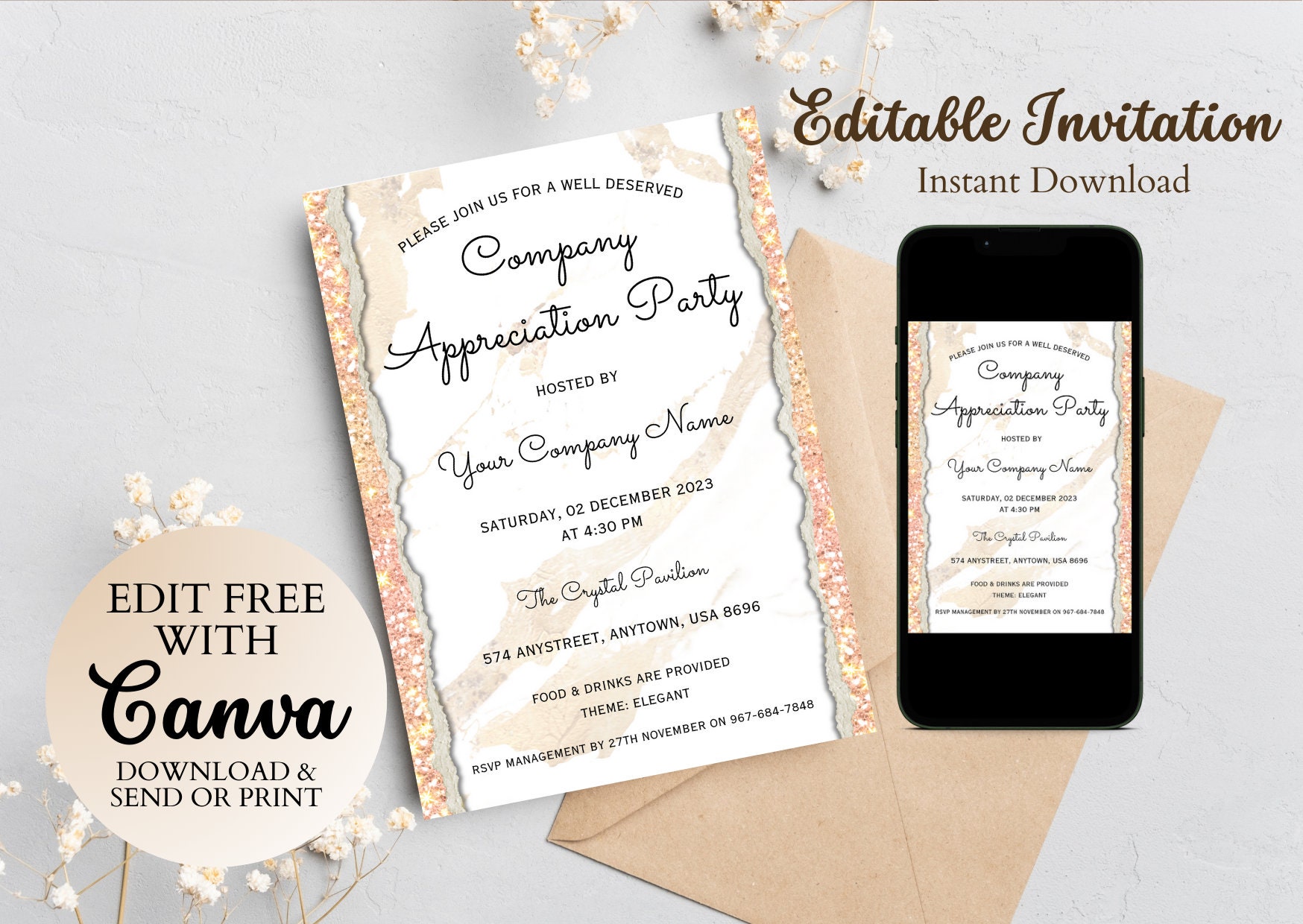 Modern Client Appreciation Invitation, Grateful for You Invitation ...