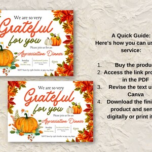 Fall Appreciation Invitation Grateful for You Teacher Staff Invitation ...