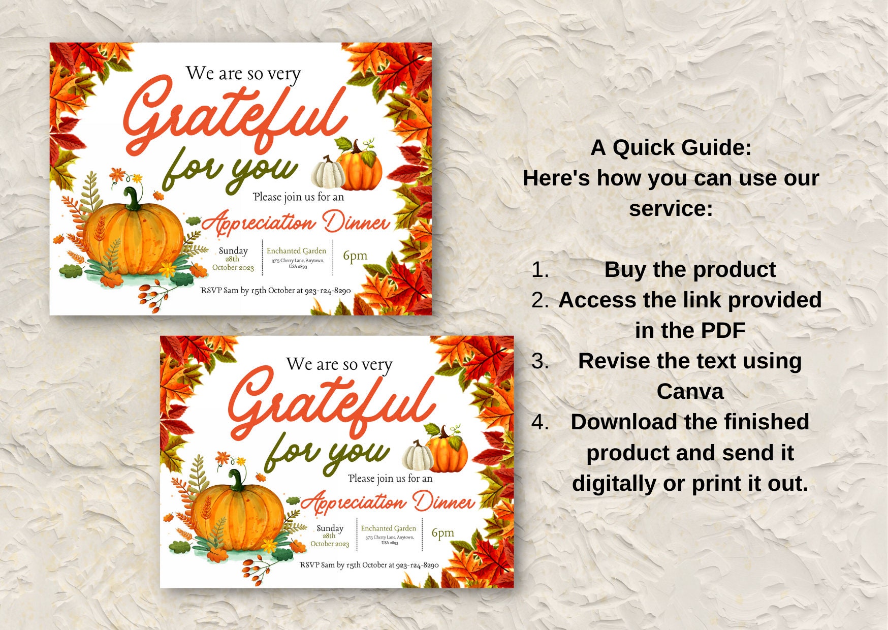 Fall Appreciation Invitation Grateful for You Teacher Staff Invitation ...