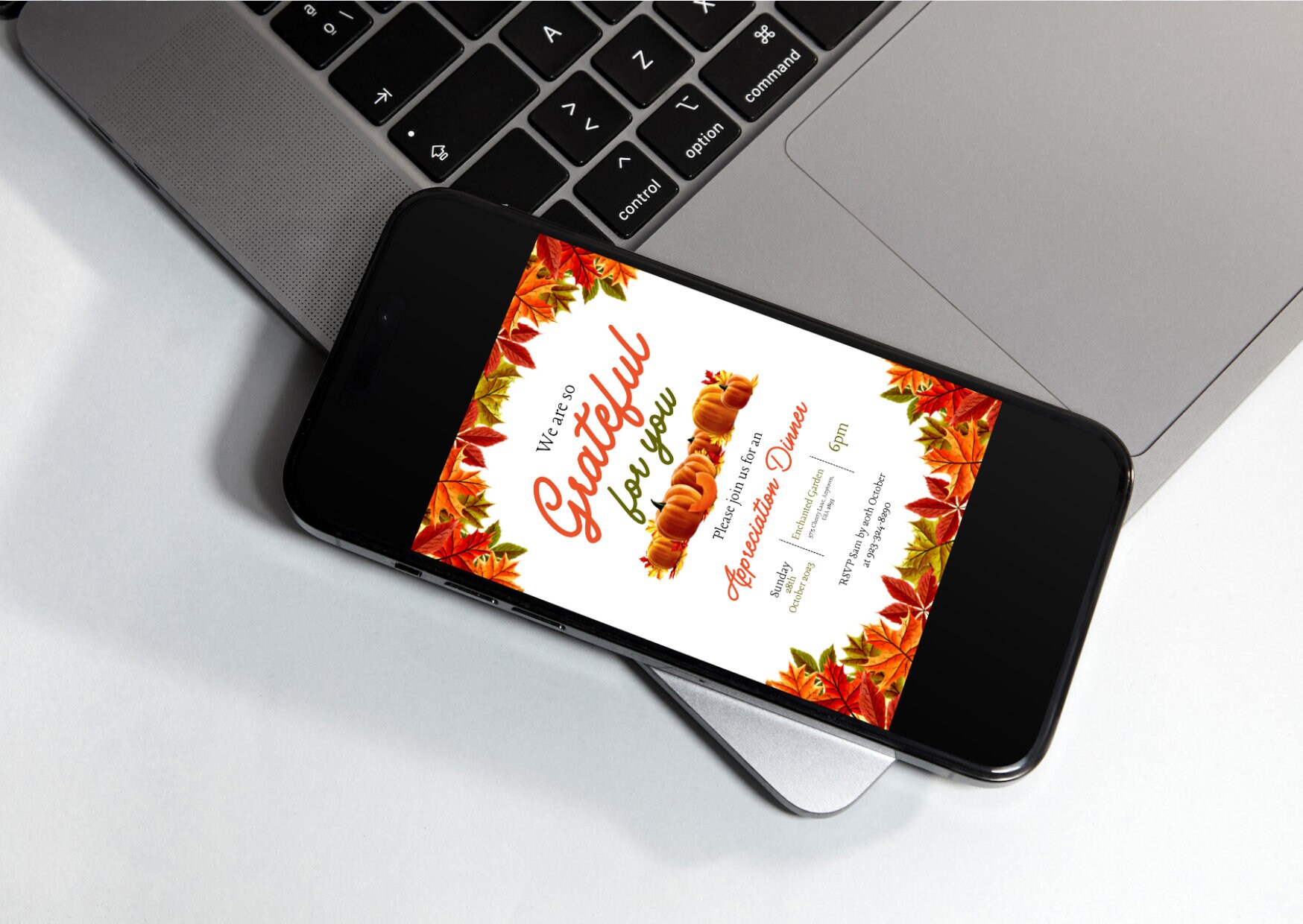 Fall Appreciation Invitation Grateful for You Teacher Staff Invite ...