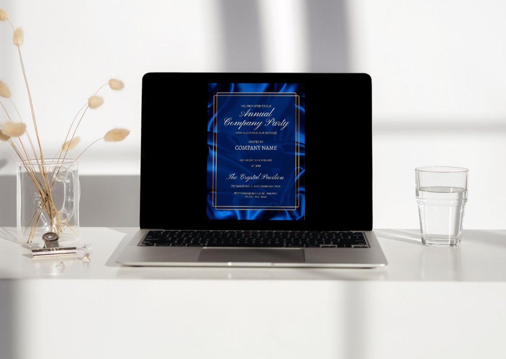 Corporate Party Invitation: Elegant Company Event Invite (digital ...