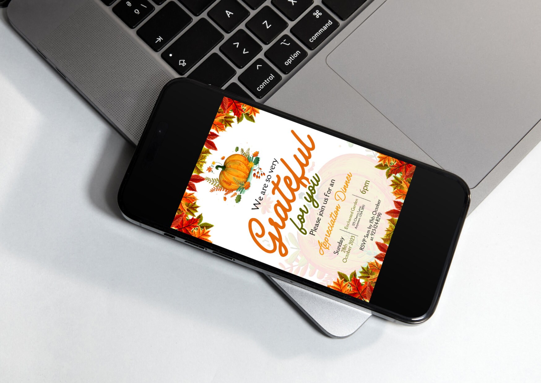 Fall Appreciation Invitation Grateful for You Teacher Staff Invitation ...