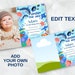 Editable Electronic Under the Sea Birthday Invitation, Digtal Editable ...