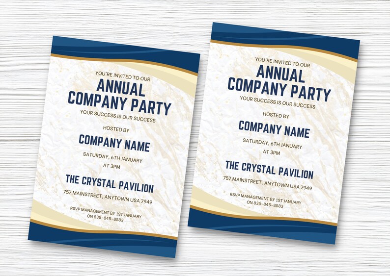Annual Company Party Invitation Grateful for You Invitation Staff Work ...