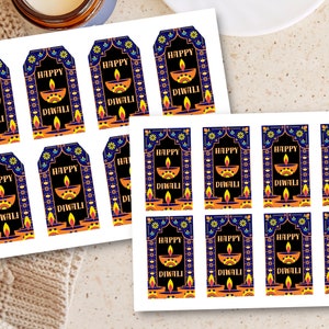 Happy Diwali Gift Tags Printable Deepawali Gift Tags Diwali - Etsy