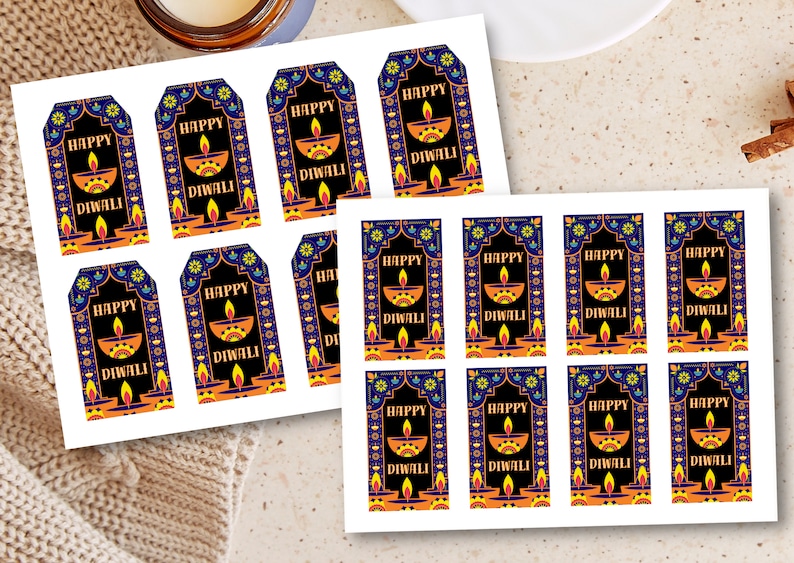 Happy Diwali Gift Tags Printable Deepawali Gift Tags Diwali - Etsy