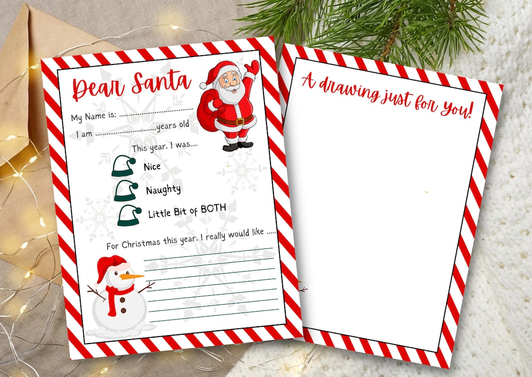 Dear Santa Letter, Christmas Letter to Santa, Christmas Wishlist ...