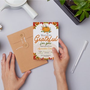 Fall Appreciation Invitation Grateful for You Teacher Staff Invitation ...