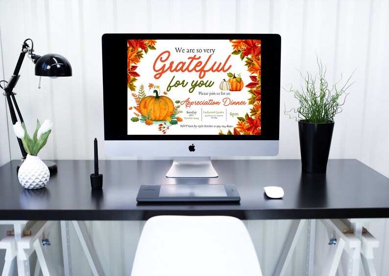 Fall Appreciation Invitation Grateful for You Teacher Staff Invitation ...