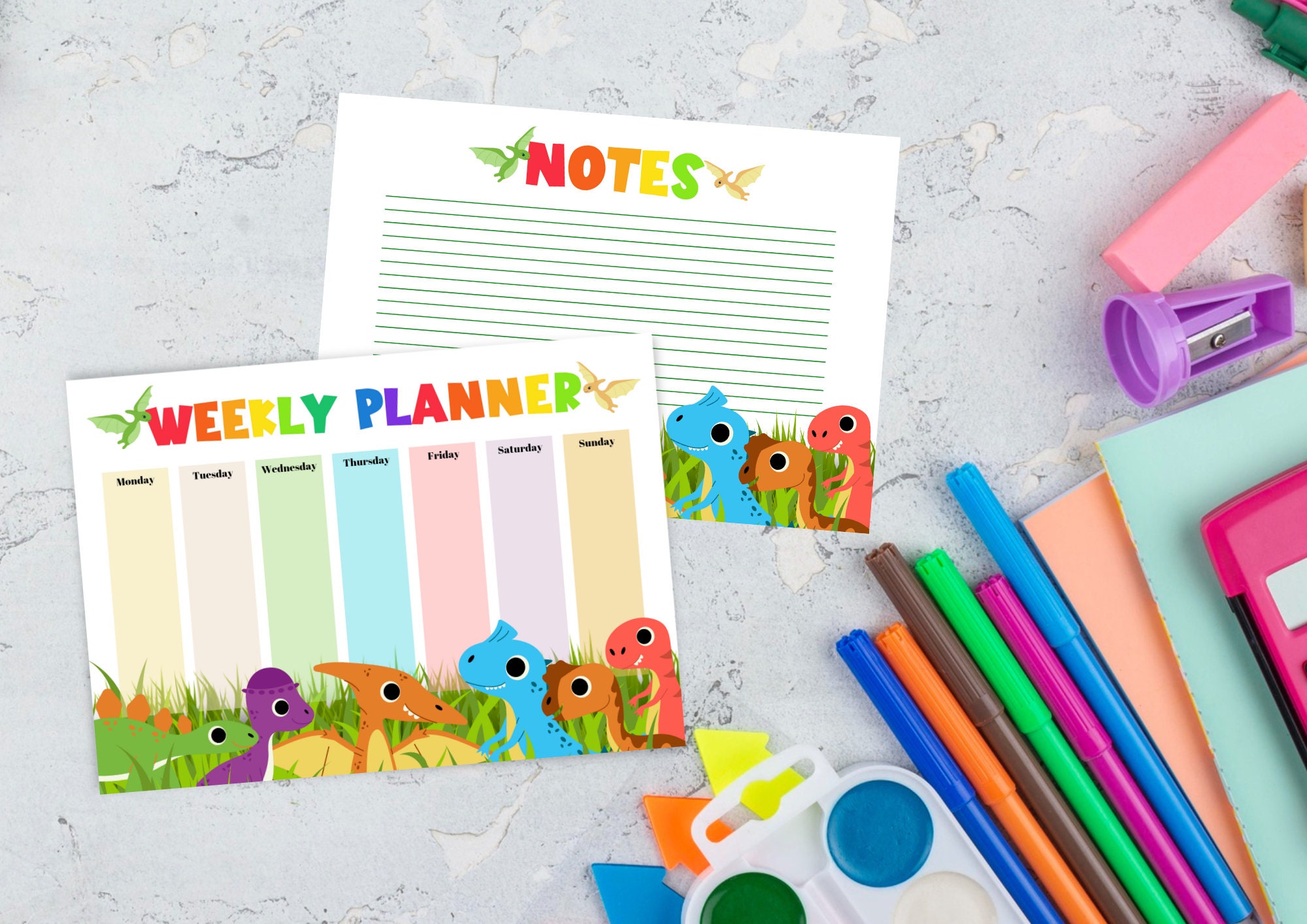 Kids Weekly Planner Printable Weekly Schedule Kids Weekly - Etsy
